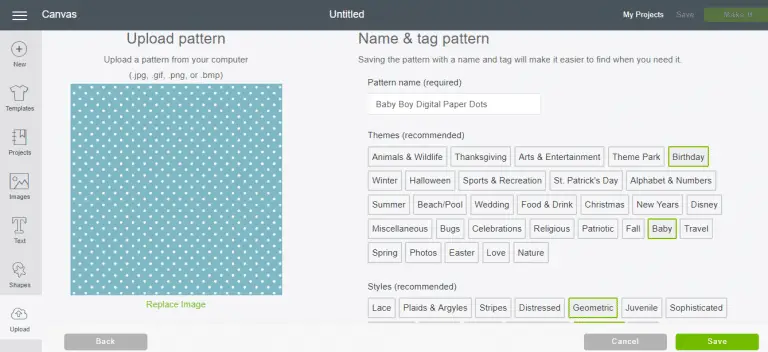 Cricut Patterns: How To Upload & Use Them!