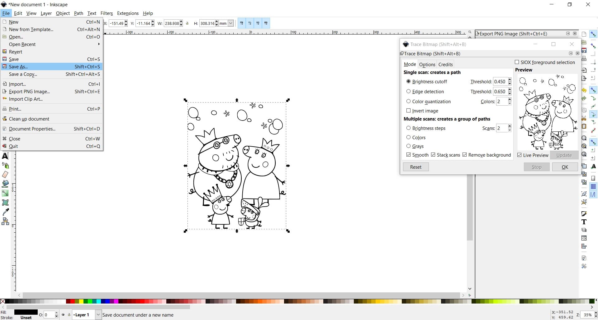 How To Convert JPEG To SVG In Inkscape